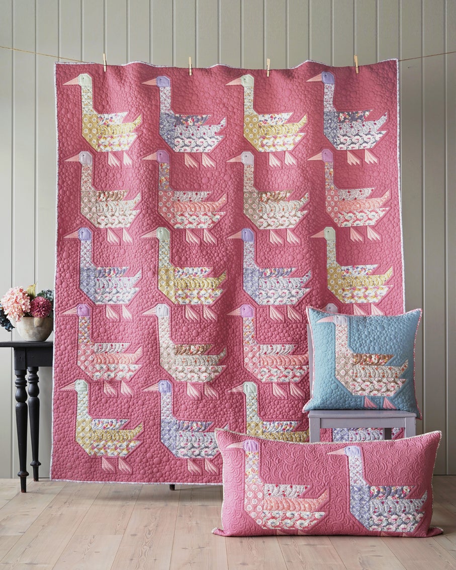 TILDA SWIMMING GEESE QUILT KIT - Choose background colour | Apple Patch ...